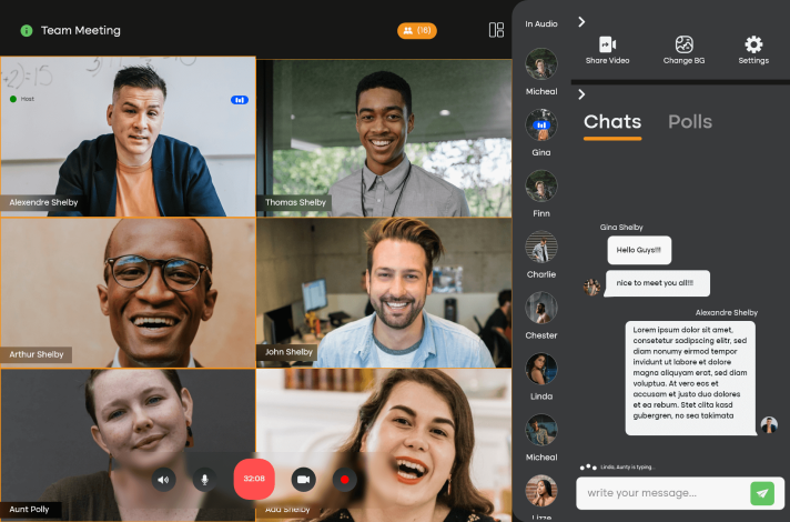 Online meeting and live streaming application | Tecziq